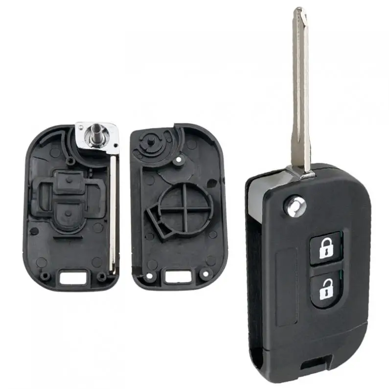 2 Buttons Flip Folding Modified Remote Key Shell Car Case Fob Cover Fit ...