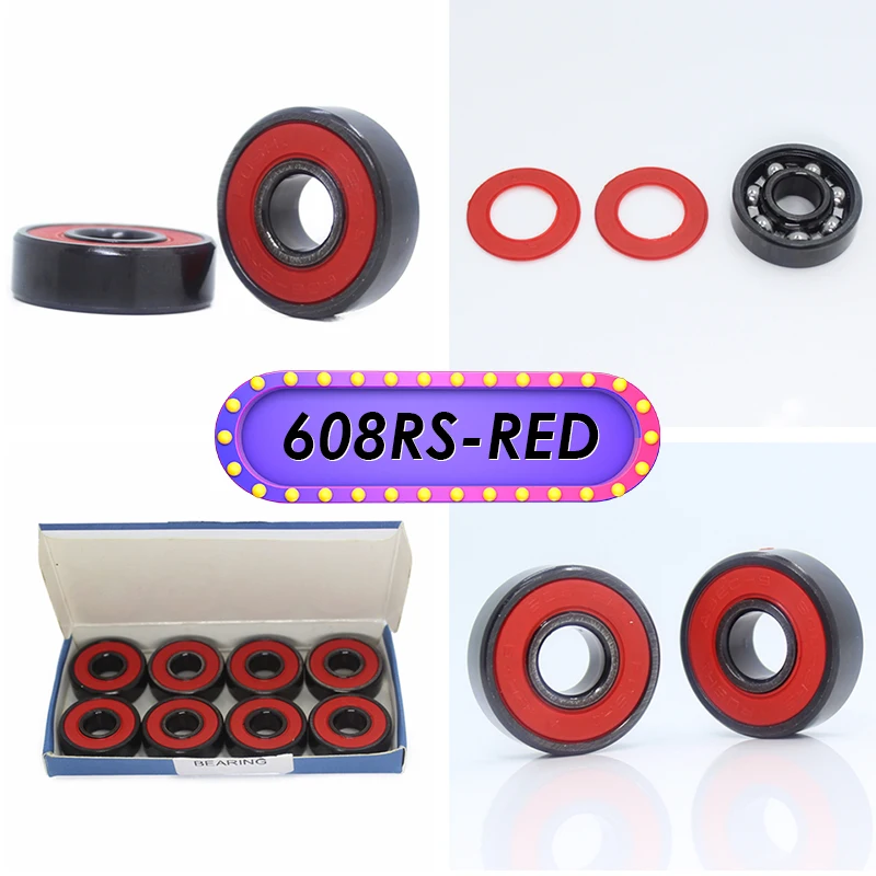 10 шт. ABEC9 608 2RS роликовые коньки роликовые подшипники 608 RS ...