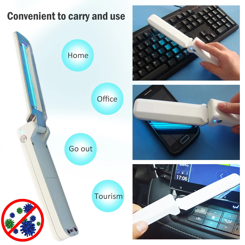 Portable Folding Disinfection UV Lamp Home Living Room LED Ultraviolet ...