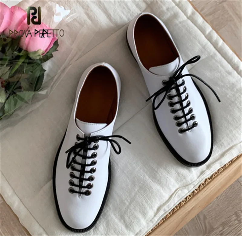 Prova Perfetto Lace Up Solid Classics Ladies Shoes Office Lady Cross ...