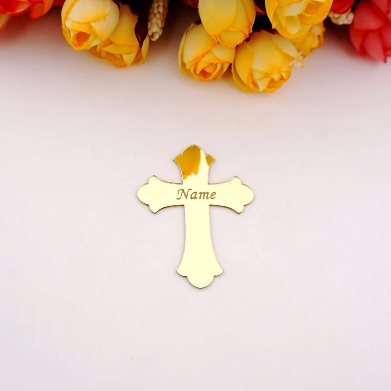 30pcs Mirror Crosses Party Favors Prayer Personalized Cross Shape ...
