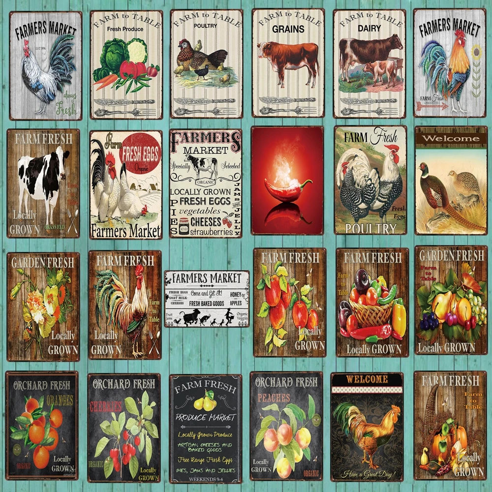 Vintage Farmers Market Posters