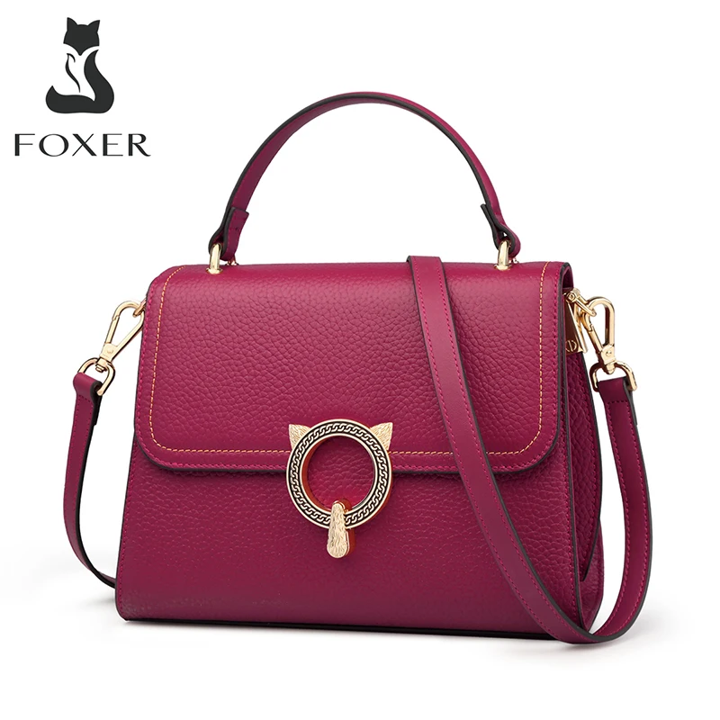FOXER New Fashion Lady Handbags Split Leather Crossbody Shoulder Bags ...