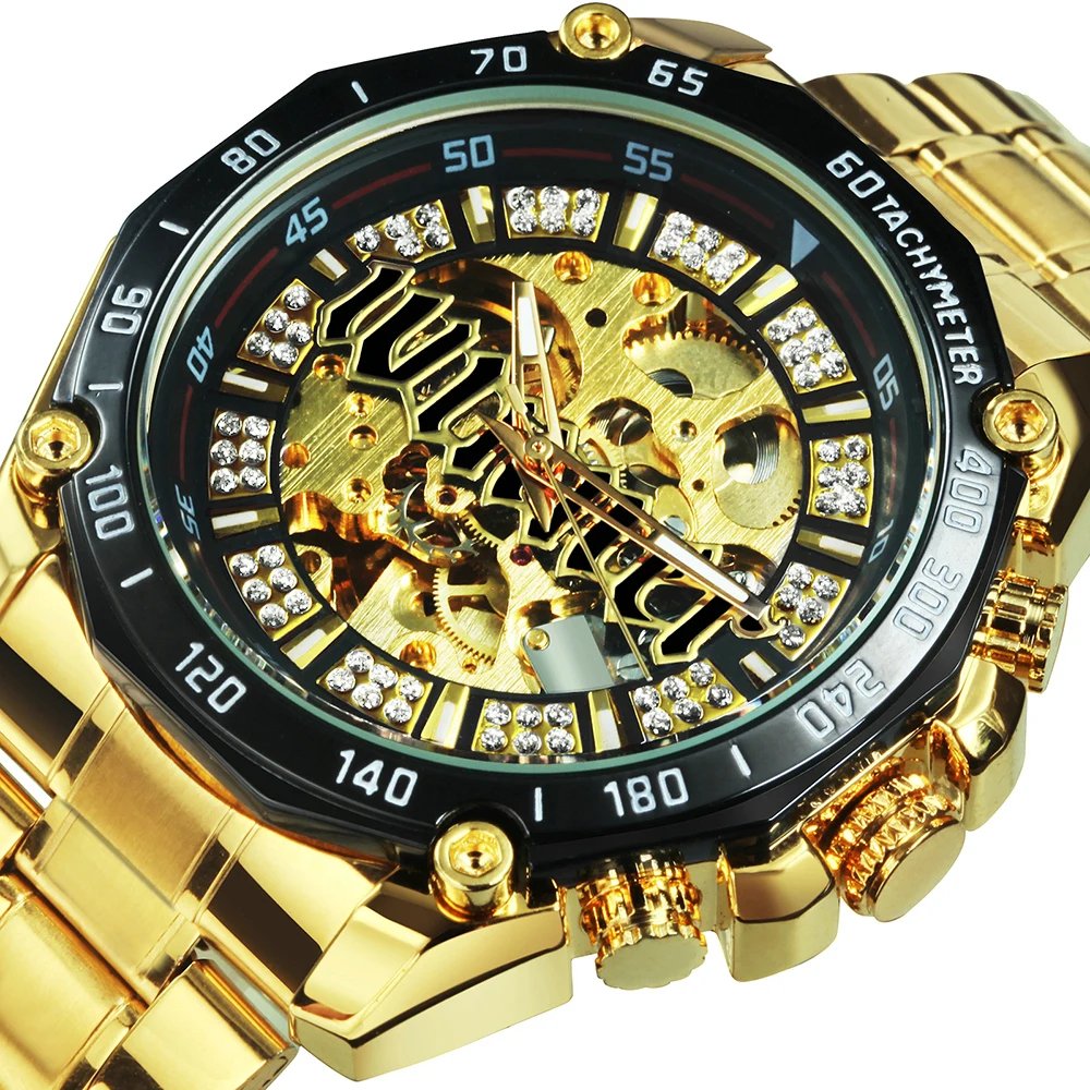 WINNER-Golden-Automatic-Watch-Men-Diamond-Iced-Out-Skeleton-Stainless ...
