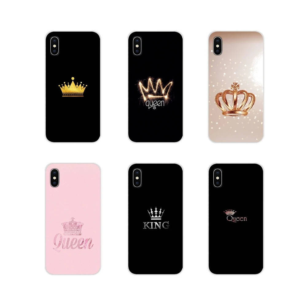 Cartoon Crown King and Queen For Xiaomi Mi4 Mi5 Mi5S Mi6 Mi A1 A2 A3 5X ...