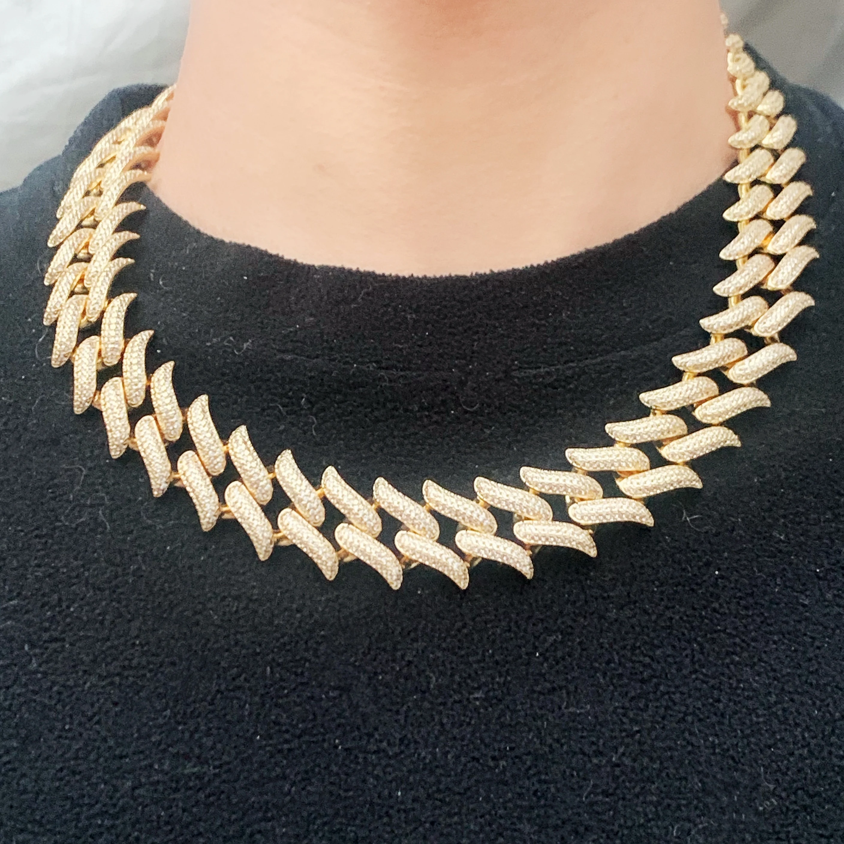 janekelly-Miami-Cuban-Link-Choker-Adjustable-CZ-Necklace-Bling-Bling ...