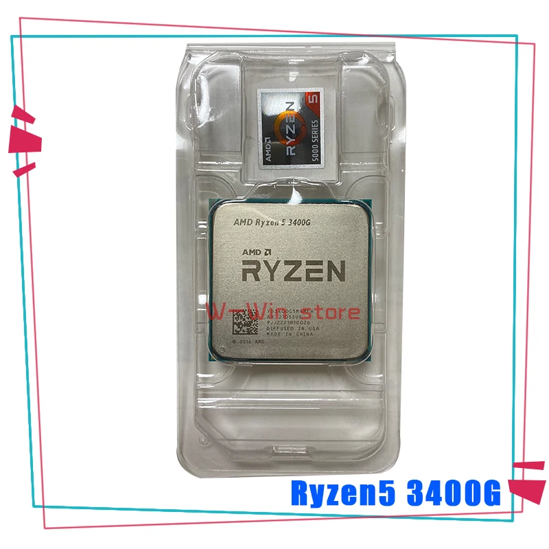 NEW AMD Ryzen 5 3400G R5 3400G 3.7 GHz Quad Core Eight Thread 65W CPU ...