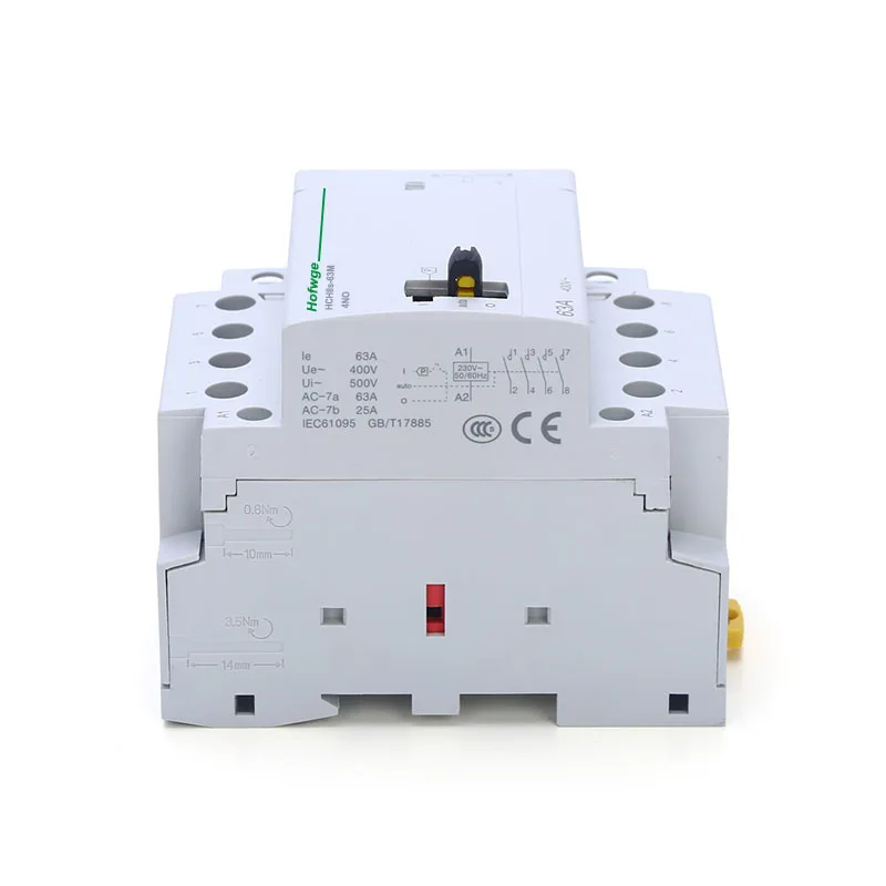 Hch8S-63 40A 100A Moduláris Kontaktor 4P 63A 4No 4Nc 2No2Nc 220V 110V 24 V Automatikus ...