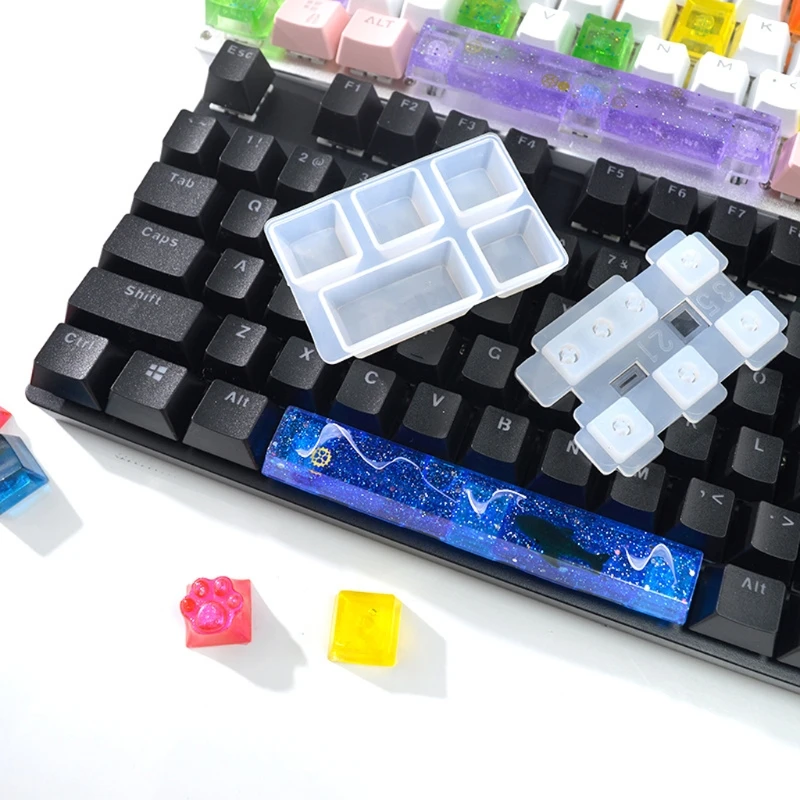Diy Keyboard Epoxy Resin Mold Computer Pc Gamer Pet Paw Keycaps ...