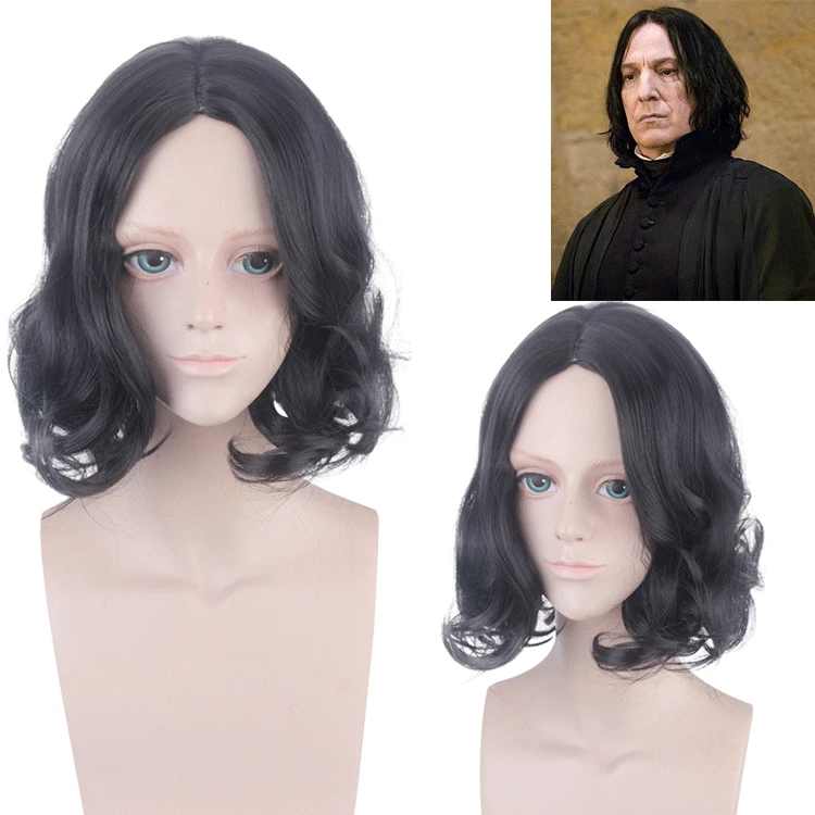 Severus-Snape-Black-Short-Curly-Style-Cosplay-Wig-Costumes-Professor ...