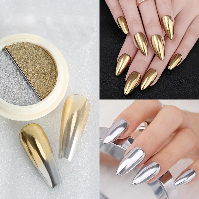 Gold Metallic Nails