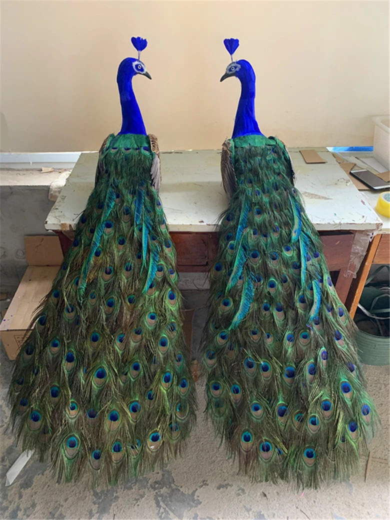 Artificial Bird Large 120cm Beautiful Feathers Peacock Model Foam ...