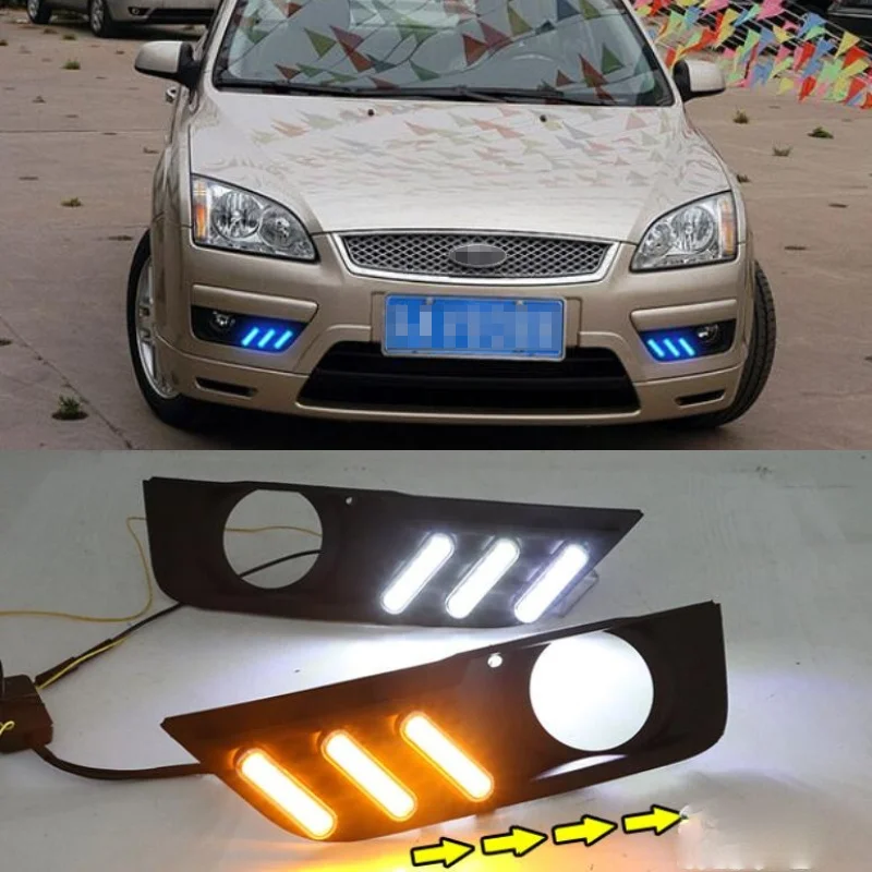 1 Set For Ford Focus 2005 2006 LED DRL Daytime Running Lights Daylight ...