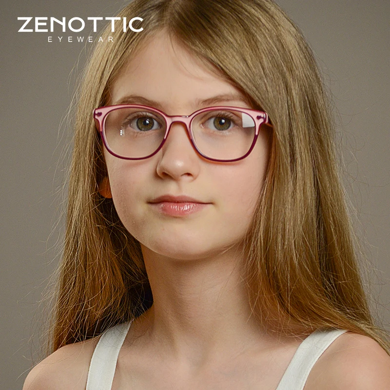 ZENOTTIC Acetate Children Glasses Frames Girls Boys Myopia Optical ...
