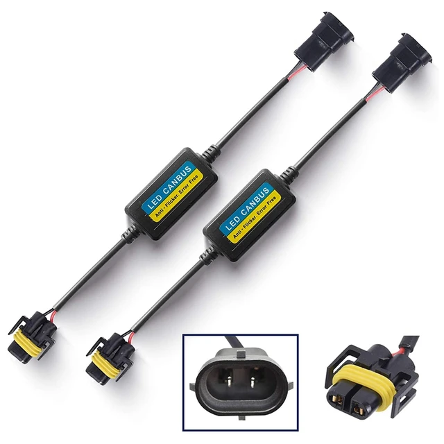 2Pcs H8 H9 H11 LED Conversion Kit Headlight Canbus Error Free Anti ...