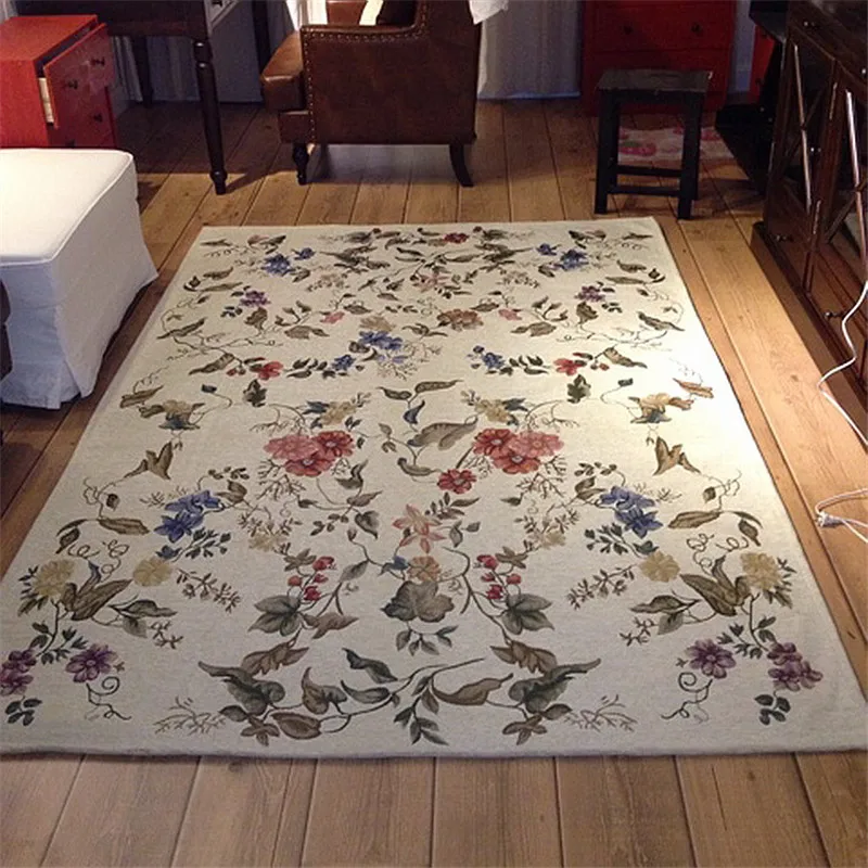 European-Carpets-Living-Room-Pastoral-Flower-Home-Bedroom-Rugs-And ...