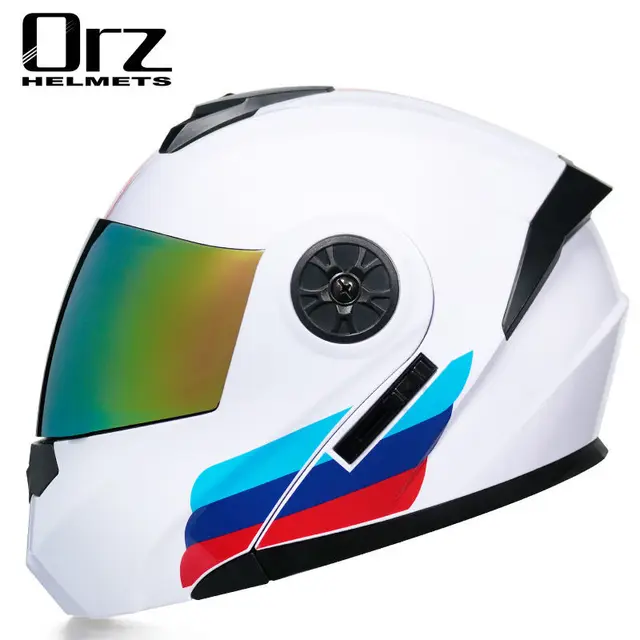 Motorcycle helmet, full-covered helmet, double mirror, unisex, DOT ...