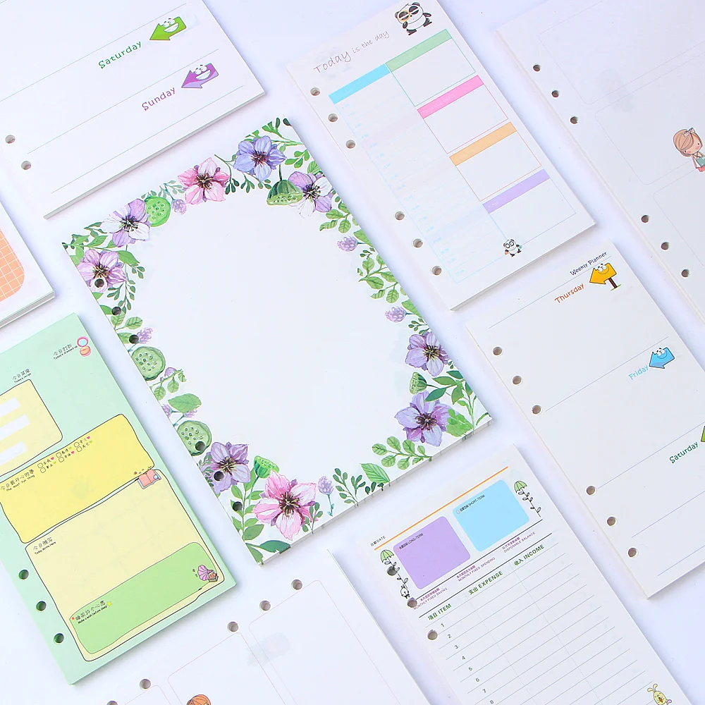 40-sheet-pack-A6-A5-Colorful-Refills-Spiral-Notebook-Inner-Pages-6 ...