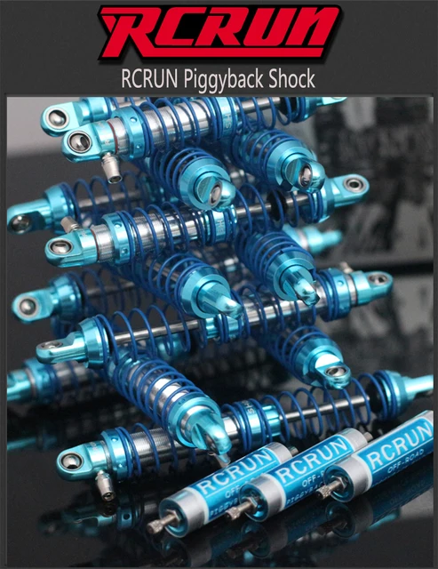 2pcs RCRUN Adjustable Oil Piggyback Shock With Remote, 51% OFF