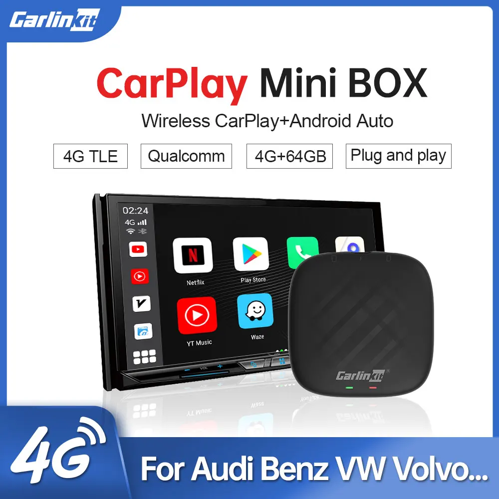 Carlinkit REPRODUCTOR Multimedia Inalámbrico para coche, dispositivo ...