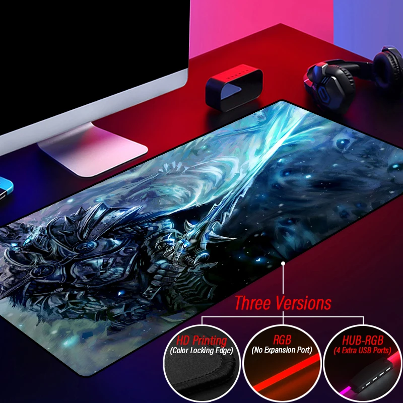 Waouh – Tapis De Souris De Jeu Personnalisé World Of Warcraft, Rvb Xxl, Tapis Illidan Arthas Hub ...