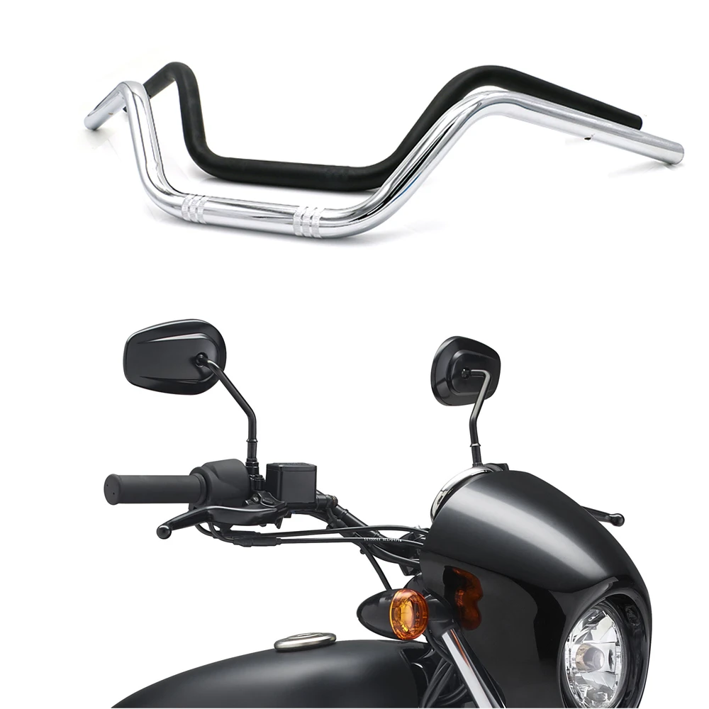 Retro Motorcycle Handlebar 22mm Universal Classical Bobber Handle Bar ...