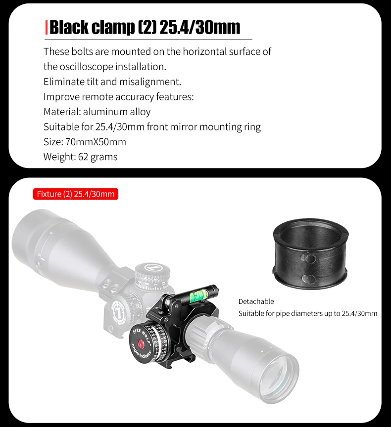 Bubble Level Rifle Scope Mount Hunting Holder Mounts 25.4/30/34/35mm ...