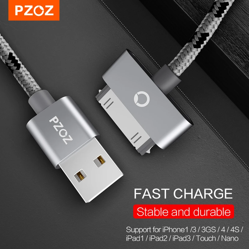 Pzoz Usb Cable Charge Fast Charging For Iphone 4 S 4s 3gs 3g Ipad 1 2 3 ...