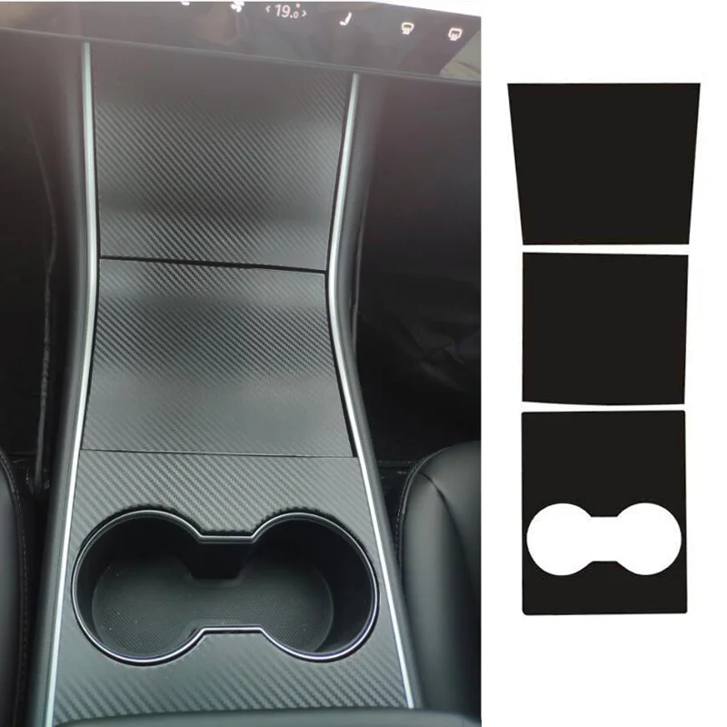 Center-Console-Stickers-Wrap-Kit-Carbon-Fiber-Film-Sticker-For-Tesla ...