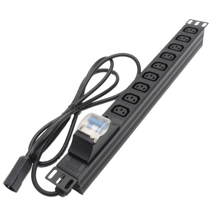 9 AC SOCKET IEC 320 C14 PDU Power Strip with Air Switch 3PIN Self ...