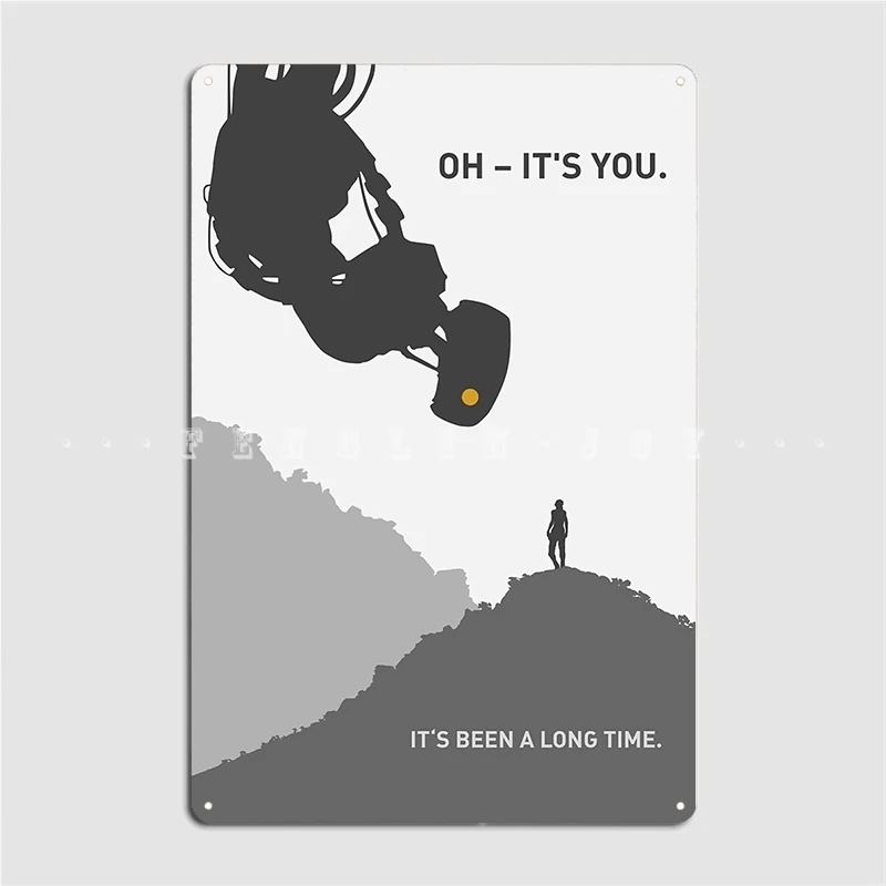 Portal-2-Minimalist-Quote-Poster-Metal-Plaque-Wall-Pub-Mural-Design ...