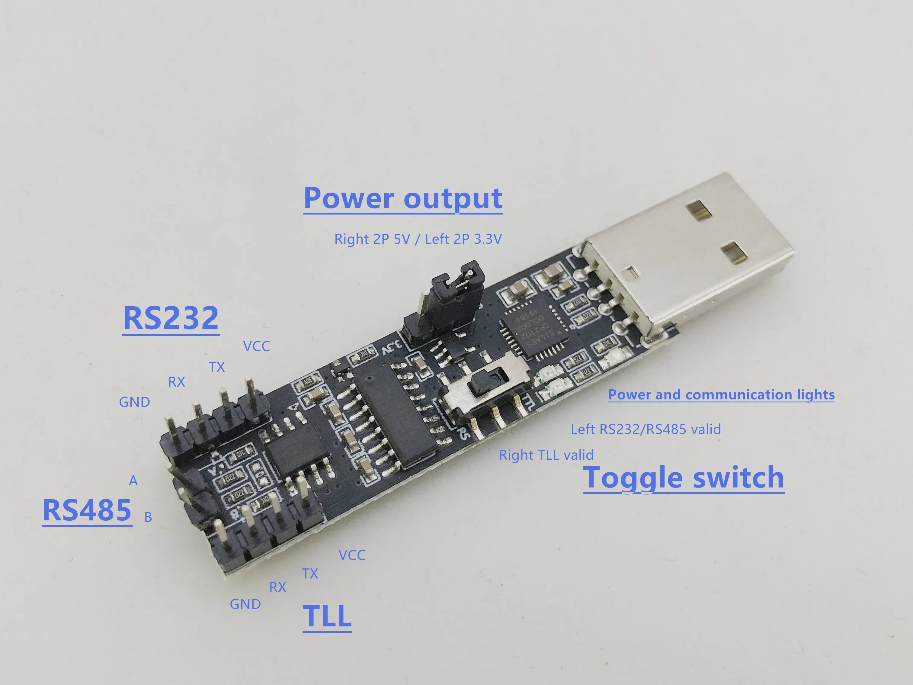 Diy Three In One Serial Port Module Usb To Rs232 Ttl Rs485 Usb Serial ...