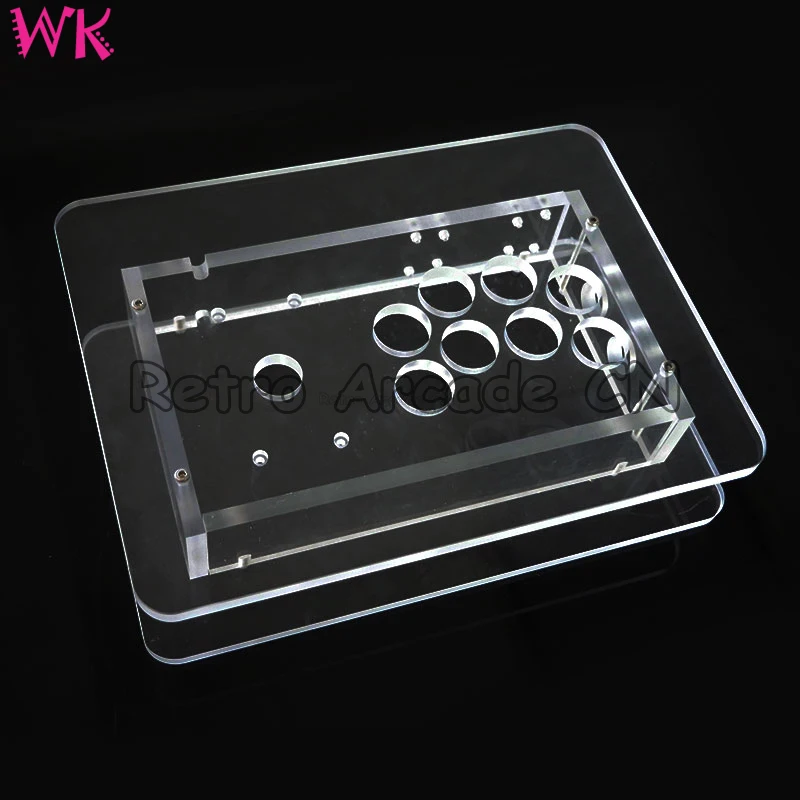 Arcade-Stick-Transparent-DIY-Case-Rocker-Frame-Acrylic-Frame-Shell ...