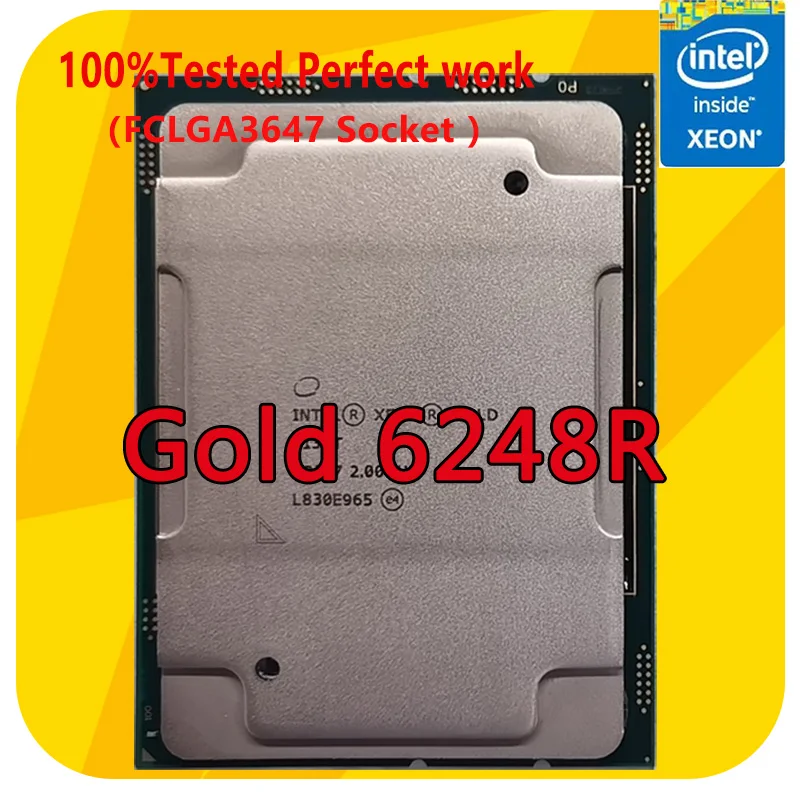 Intel xeon gold 6248r qs versão 3.0ghz 24 core 48 thread 35.75mb ...