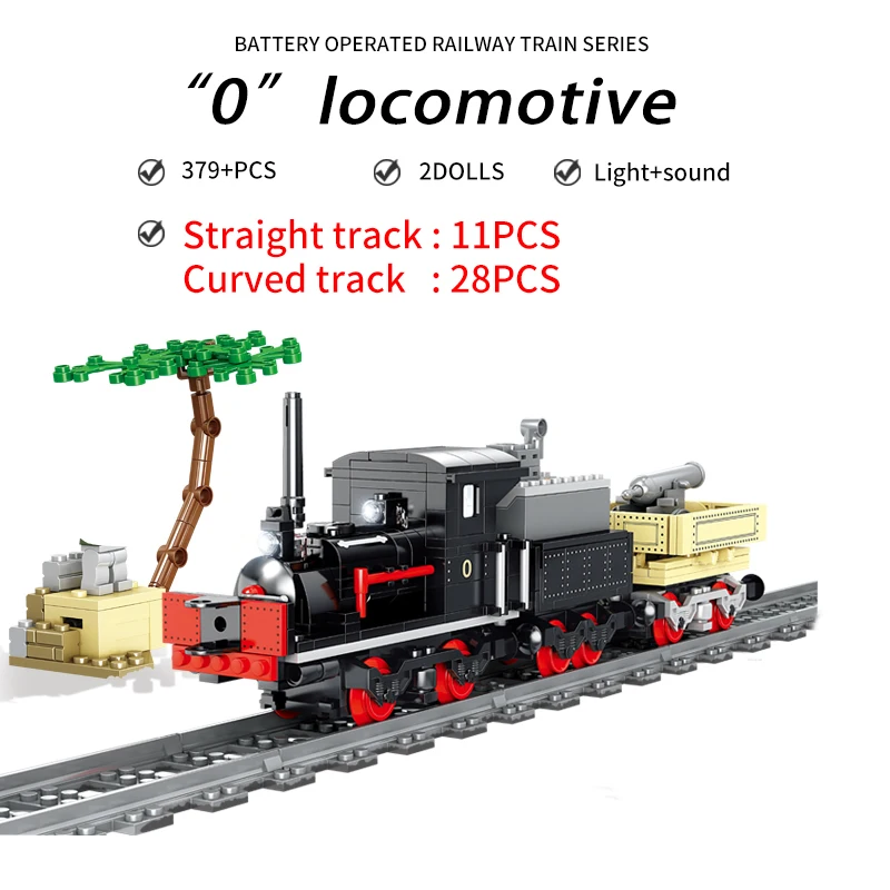 KAZI 98250 MOC bausteine elektrische zug track serie 0 lokomotive ...