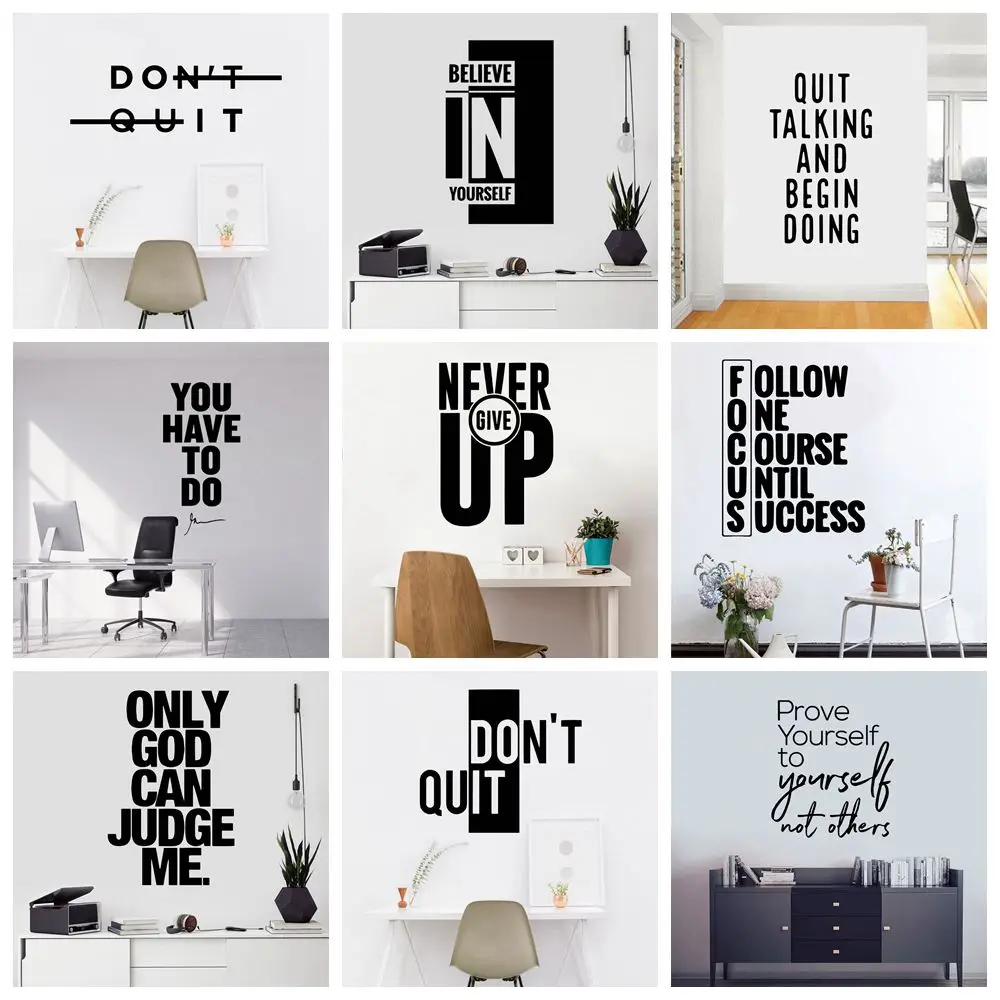 Quote-Motivational-Sentence-Wall-Stickers-Art-Wallpaper-For-Living ...