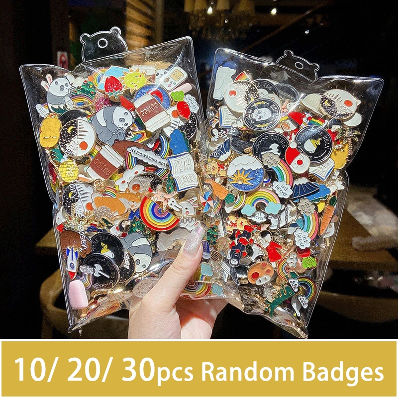 10/ 20/ 30pcs Random Badges Cute Ins Tide Personalized Badge Pins ...