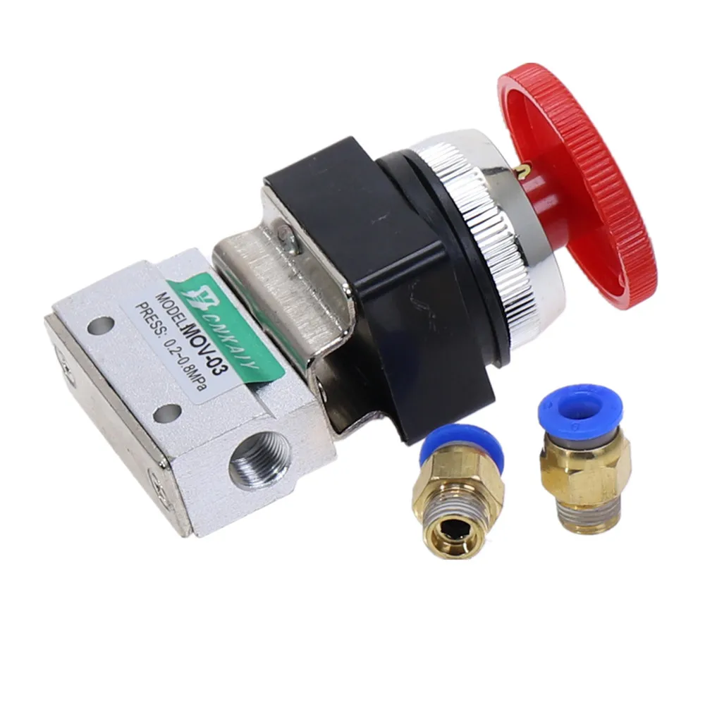 Red Emergency stop Button Self Lock 2 Position 3 Way Air Mechanical ...