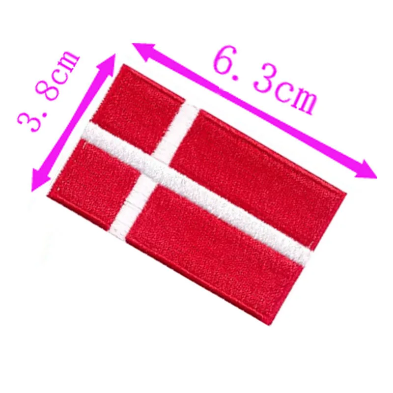 Denmark-Country-Flag-Embroidery-Patch-6-3cm-Wide-High-Quality-Iron-On ...
