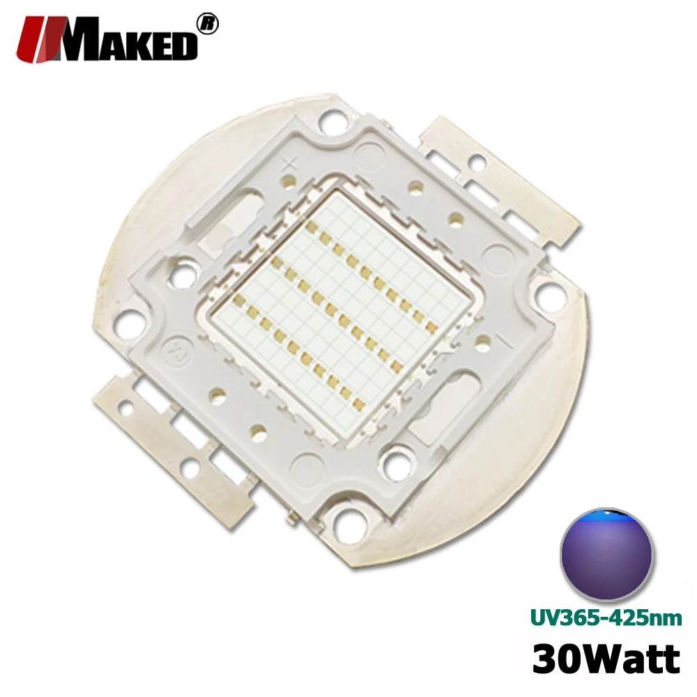 UVC-UVB-UVA-LED-Chips-30W-30-34V-900mA-Purple-Light-Ultraviolet-365-370 ...