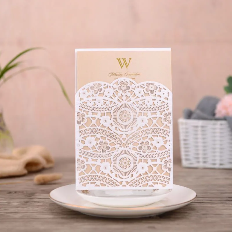 Tarjeta-de-invitaci-n-de-boda-con-corte-l-ser-accesorio-elegante-de ...