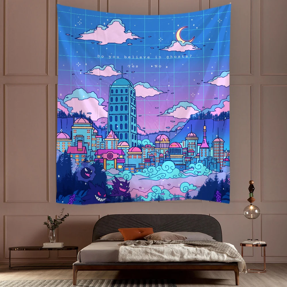 Fresh Comics Cartoon Tapestry Kawaii Room Decor Romantic Tapestry Wall ...
