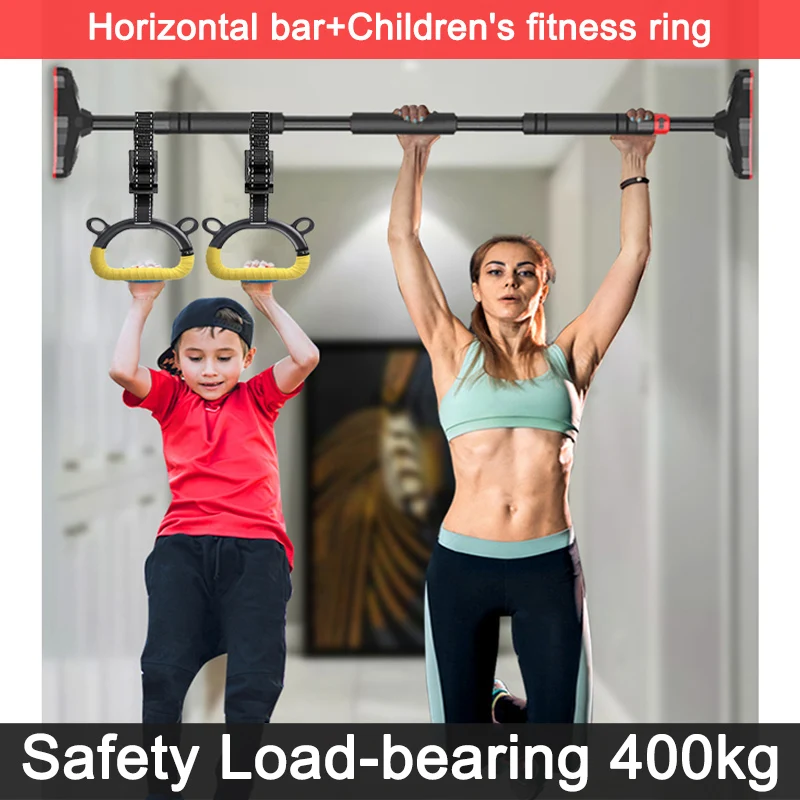 65 100cm Wall Door Horizontal Bar Adjustable Length Pull Up Home ...