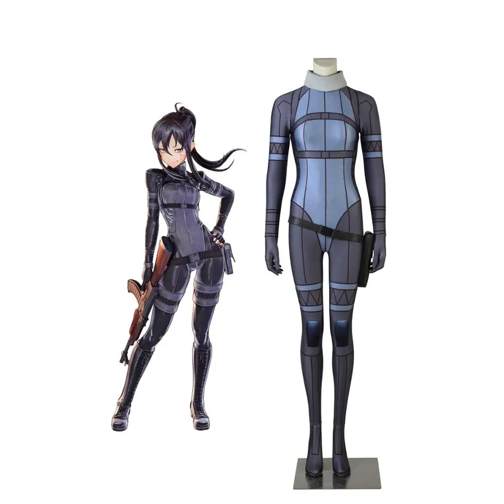 Sword Art Online GGO Pitohui SAO Kanzaki Elsa Jumpsuit Cosplay Costume ...