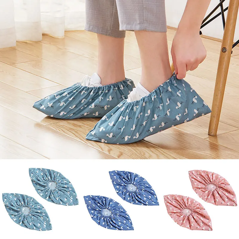 Washed-Thicken-Reusable-Elastic-Shoe-Cover-Home-Indoor-Antiskid ...