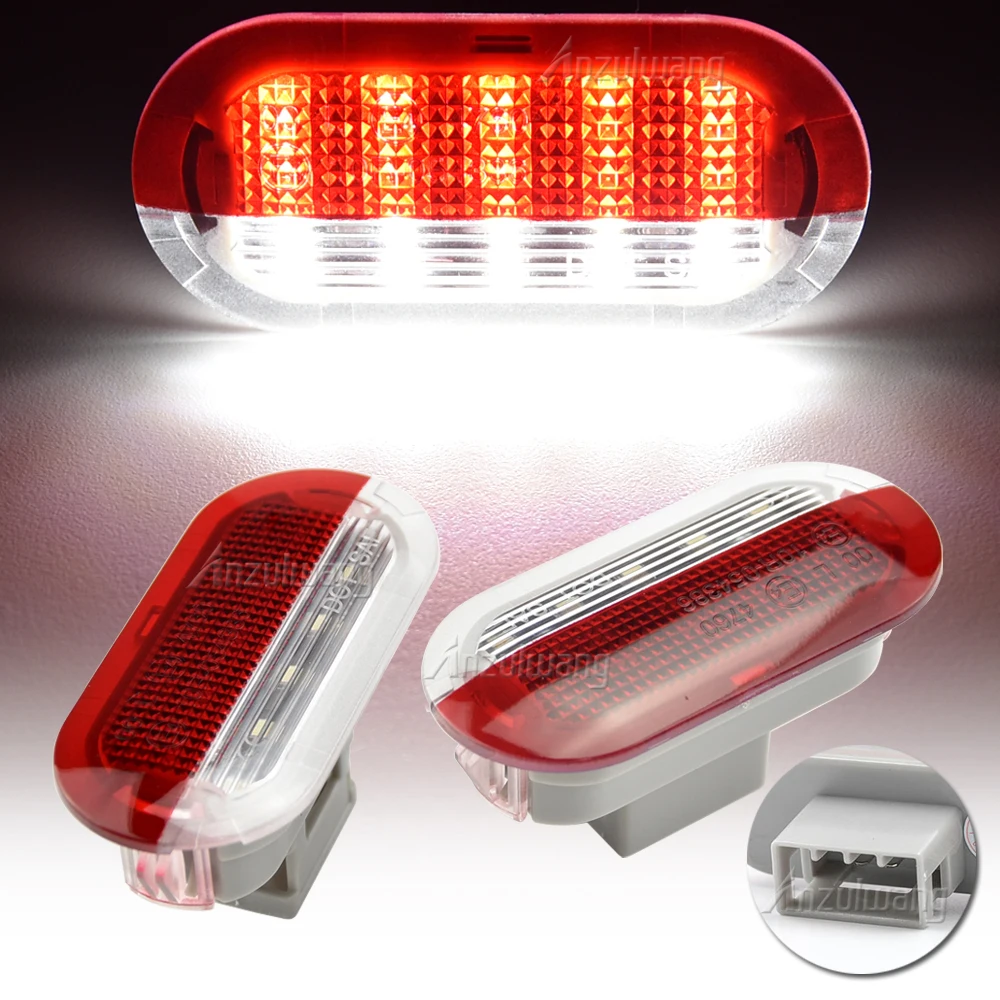 2PCS Led Door Warning Light Interior Courtesy Welcome Lamp For VW Golf ...