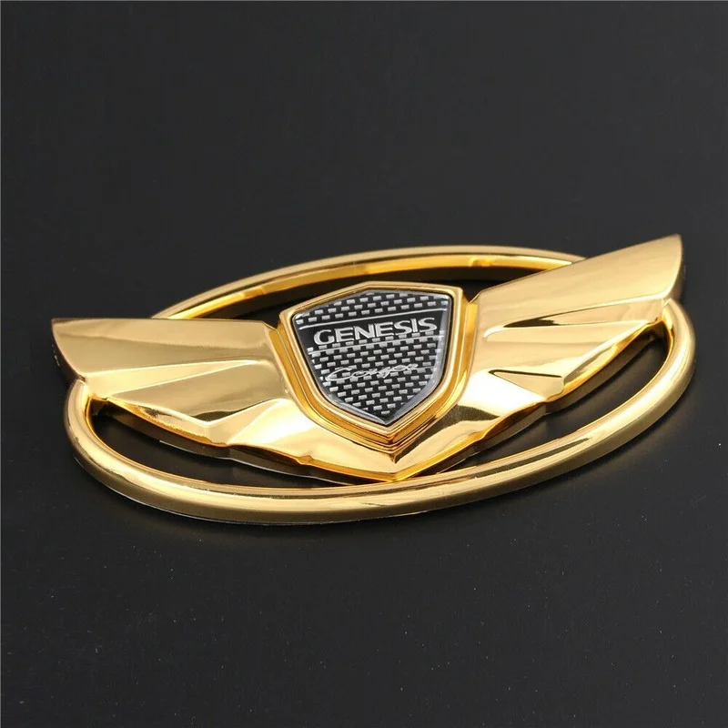 1 pegatina de insignia para Genesis Coupe, emblema de alas 3D doradas ...