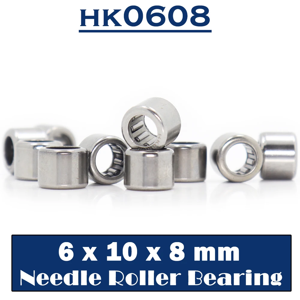 Hk0608 Needle Bearings 6*10*8 Mm ( 10 Pcs ) Drawn Cup Needle Roller ...
