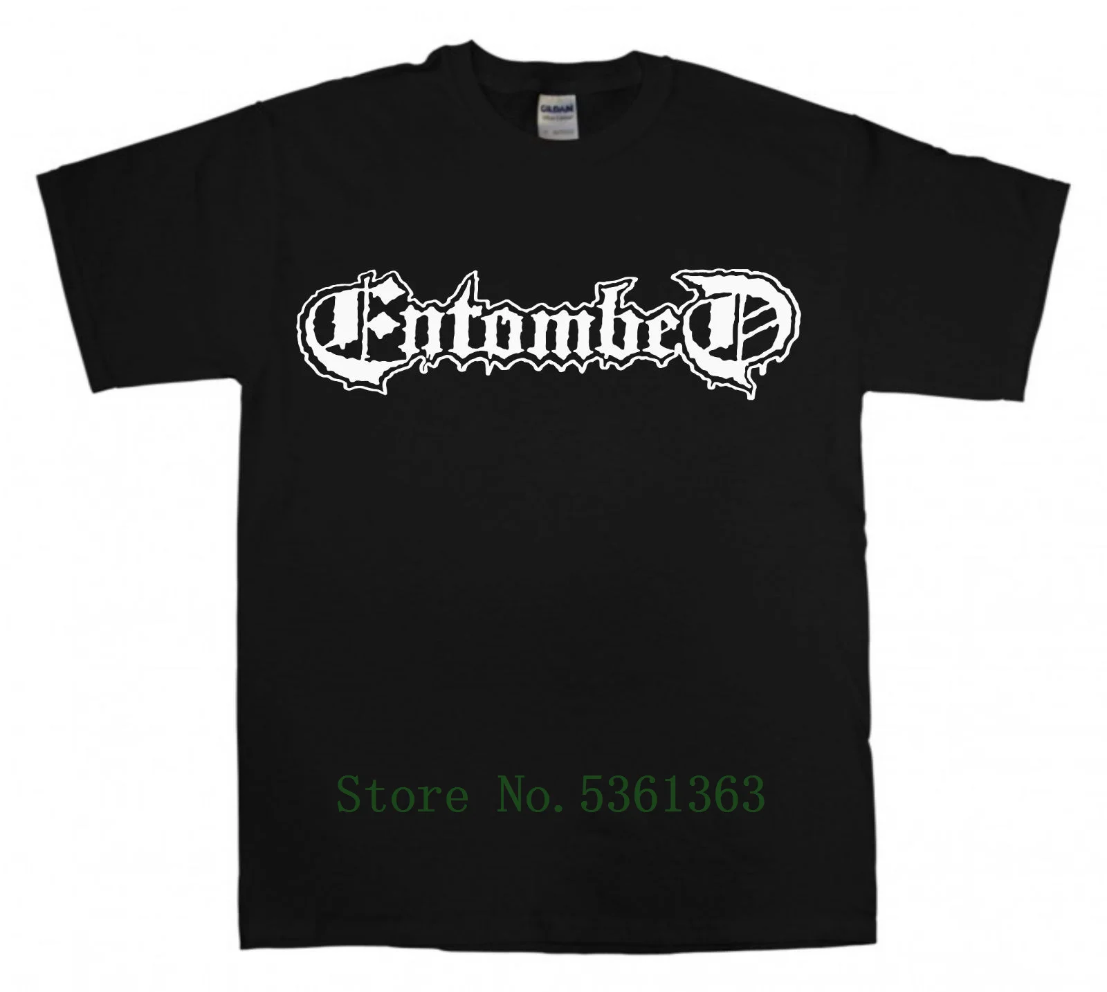 ENTOMBED New Black t shirt Logo S 5XL Death Metal Tee shirts Dismember ...