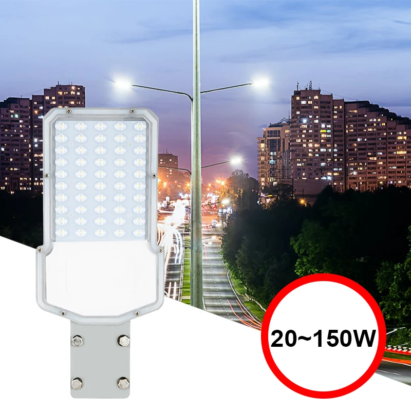 Led 안뜰 도로 램프 가로등 통로 빛 20 150w Ip65 입력 방수 야외 램프 무료 배송 쿨 화이트 가로등